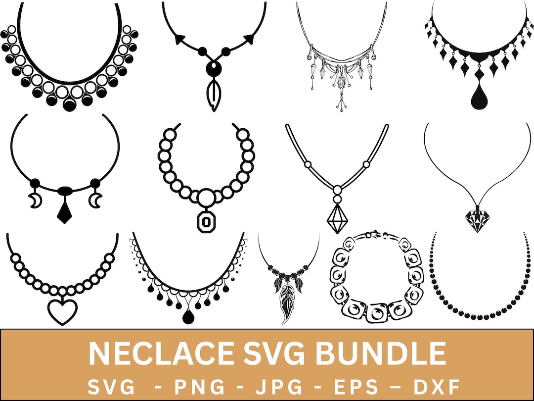 Necklace Svg,jewelry Svg,necklace Cricut, Necklace Clipart,chain ...