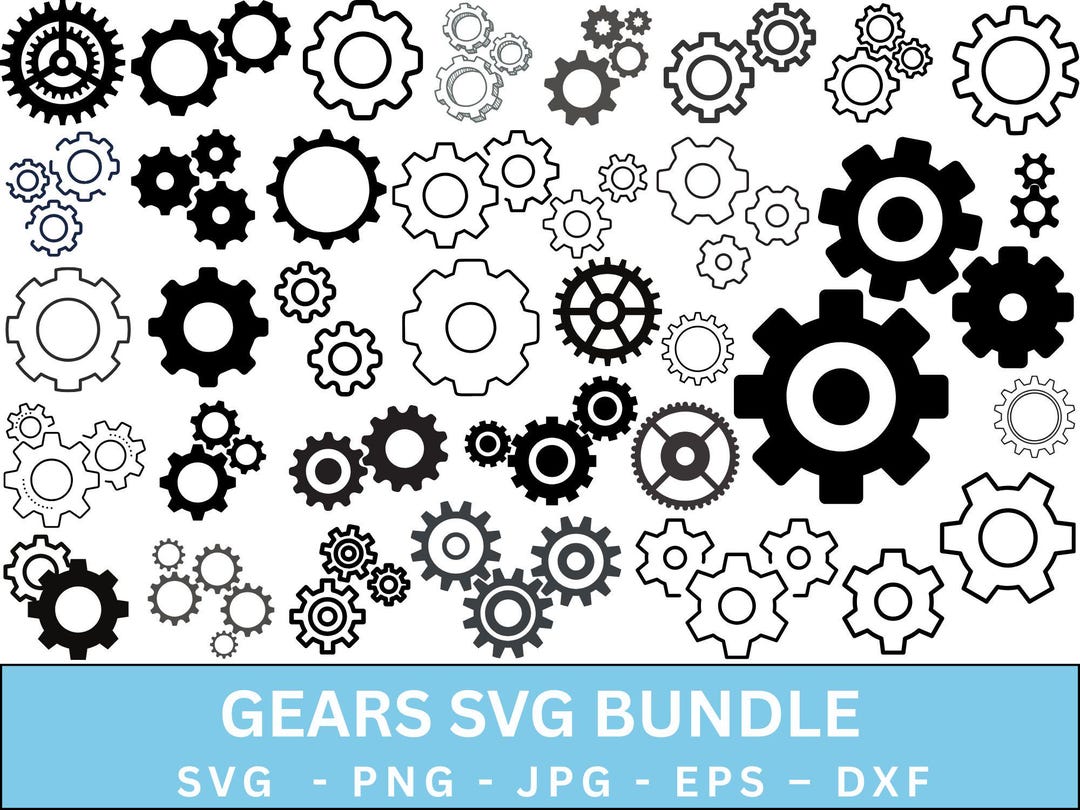 Gears SVG Bundle,gears Clipart,gears SVG Cut Files for Cricut,metal ...