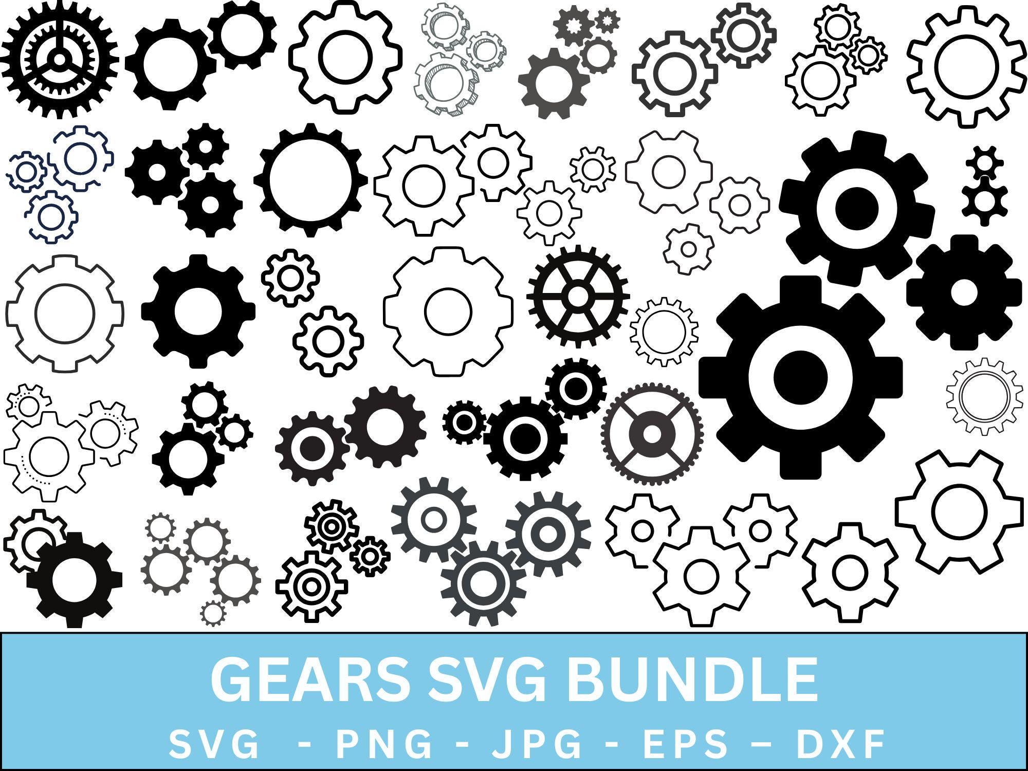 Gears SVG Bundle,gears Clipart,gears SVG Cut Files for Cricut,metal ...