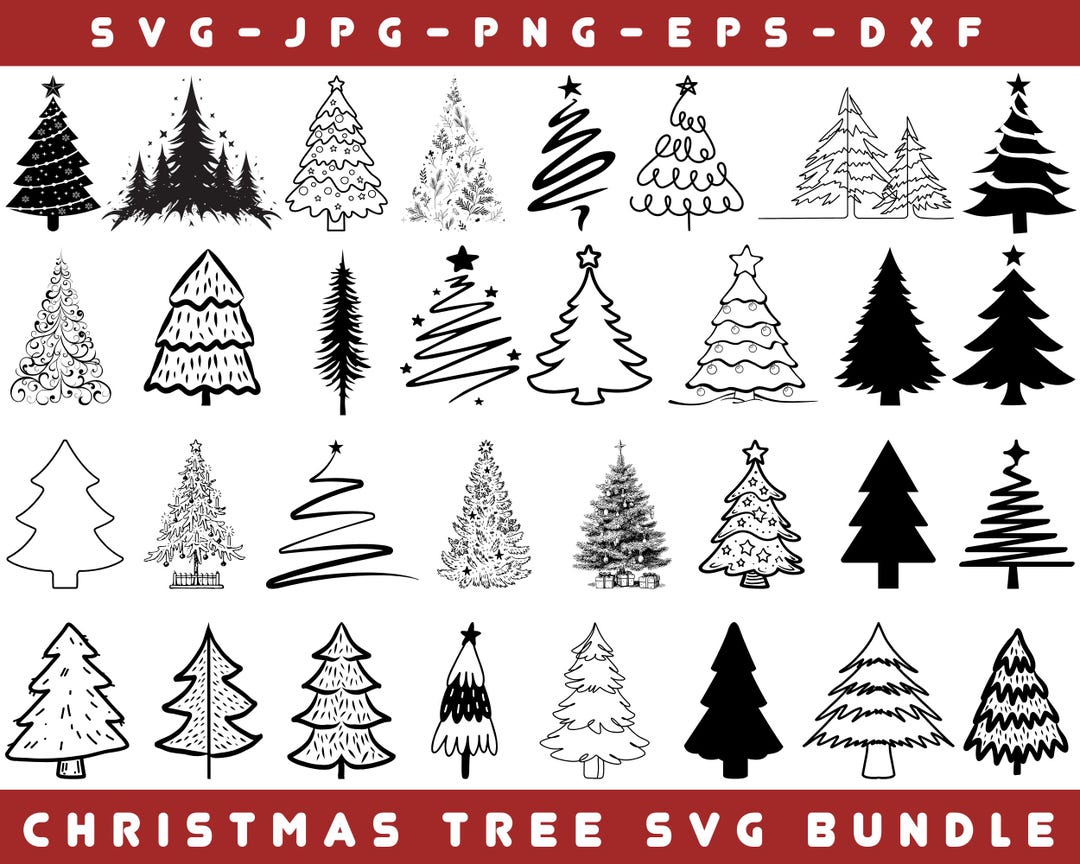Christmas Tree Svg,christmas Tree SVG Bundle,pine Tree Clipart ...