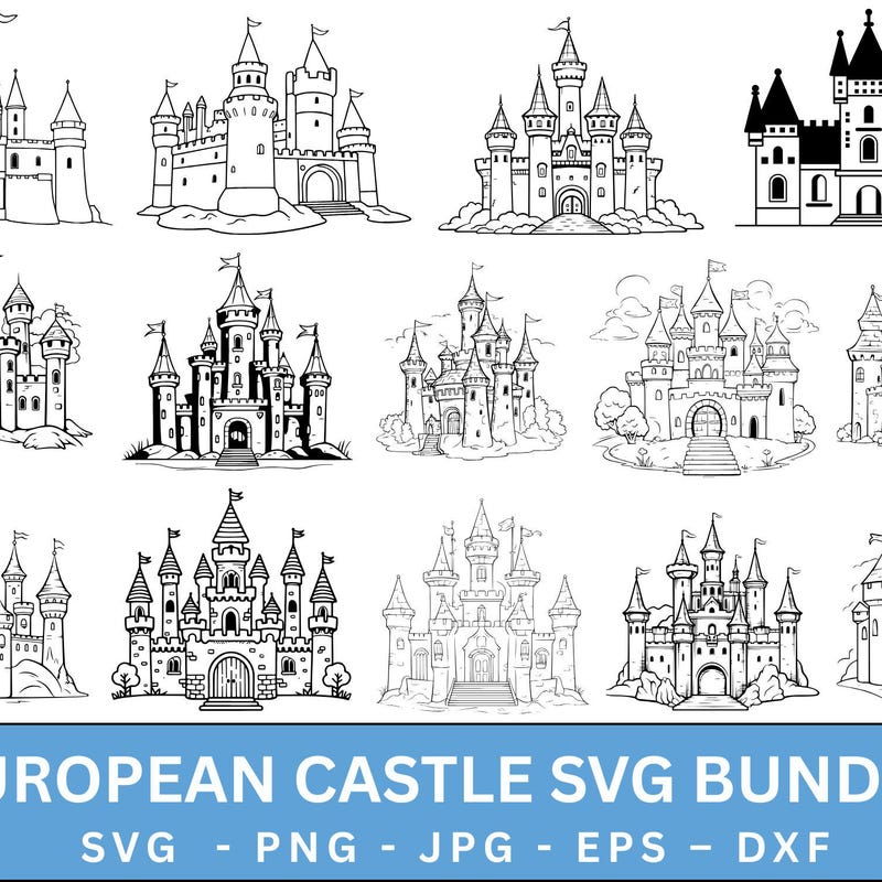 Castle Svg - Etsy