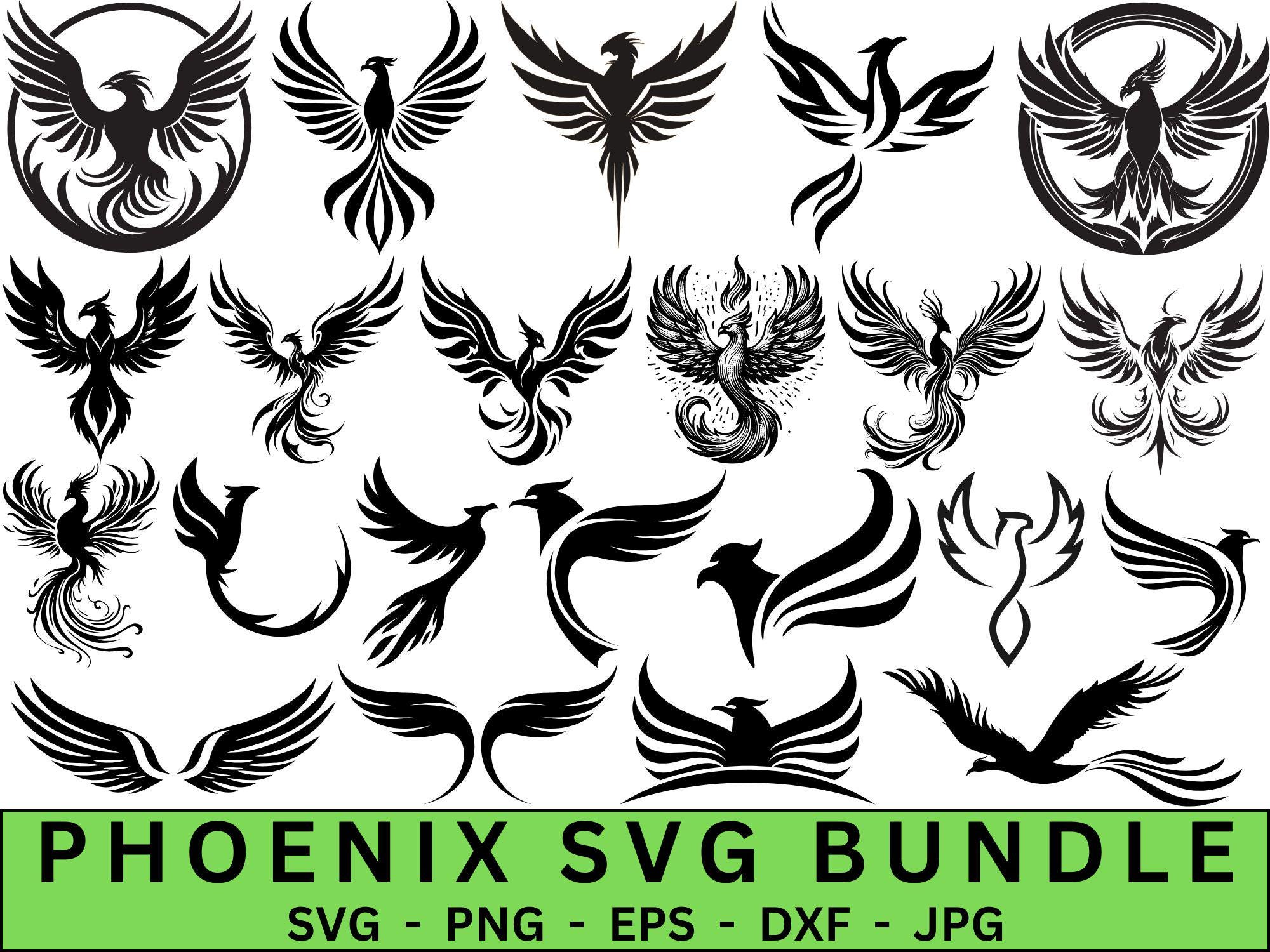 Phoenix SVG Bundle,bird Svg,phoenix Vector,phoenix Wings Svg,phoenix ...