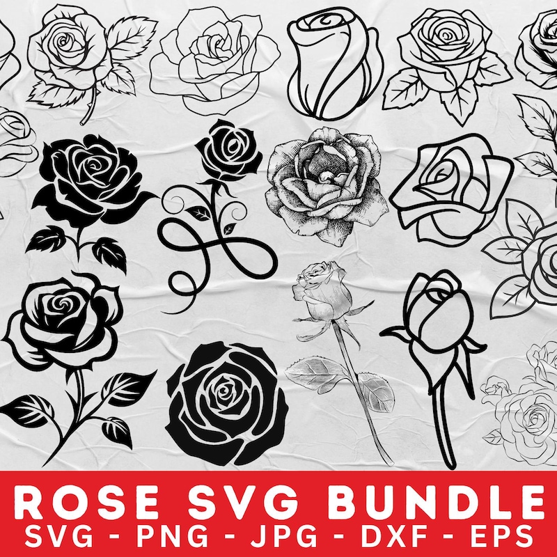 Roses Svg - Etsy