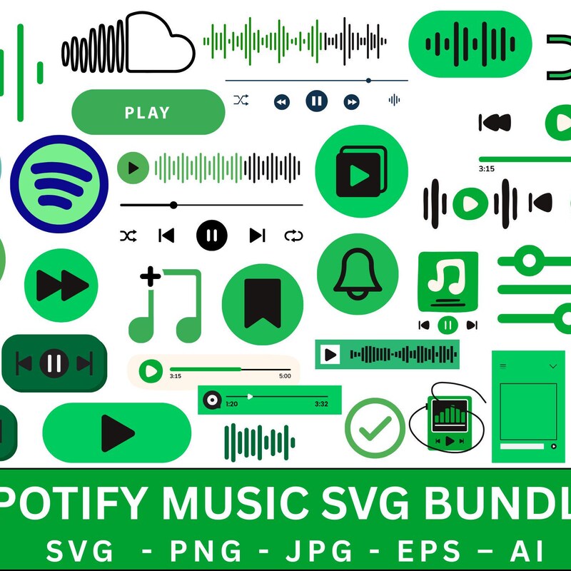 Spotify Svg - Etsy