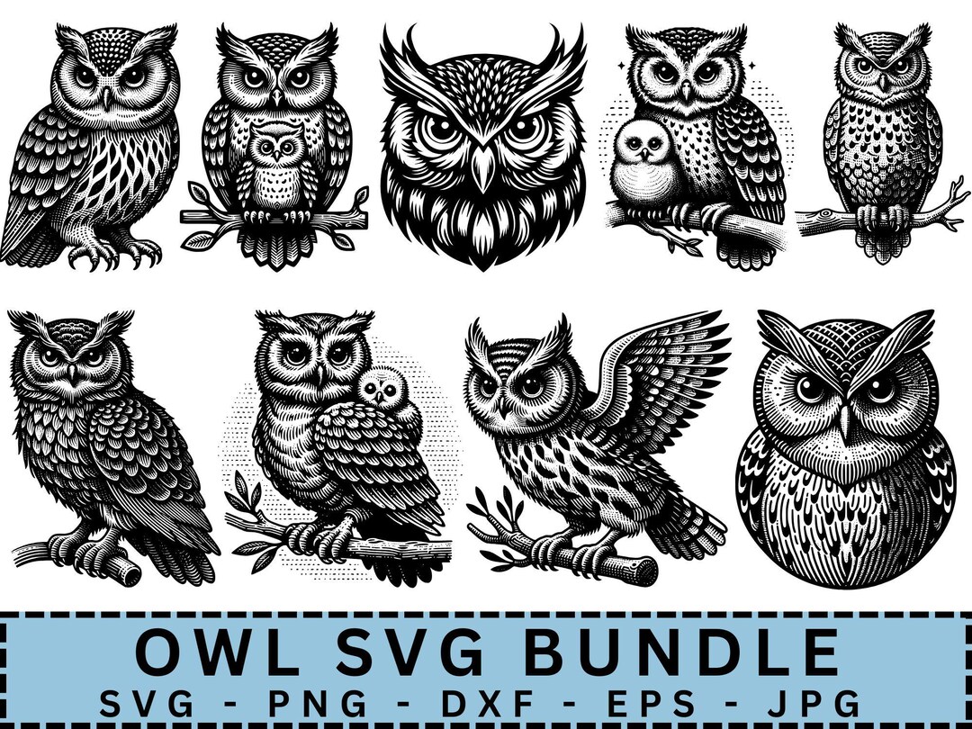 Owl Svg Files for Cricut,owl Svg Bundle,owl Png, Wild Animal Svg,owl ...