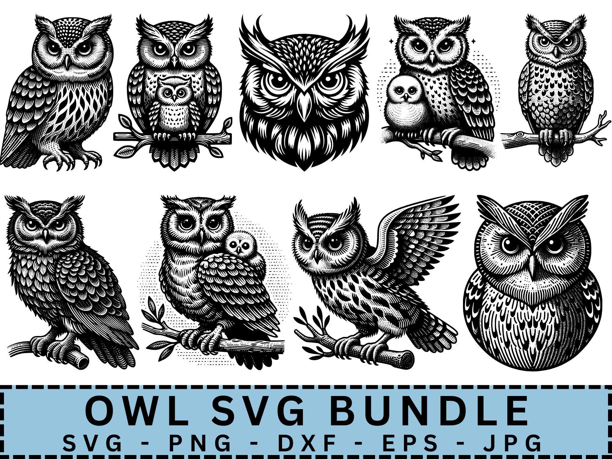 Owl SVG Bundle, Wild Animal Vector Graphics (digital Download) - Etsy