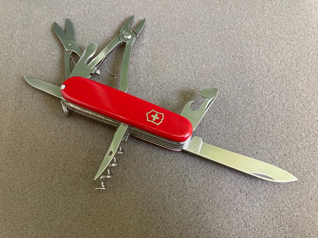 Vintage Victorinox Deluxe Tinker Swiss Army Knife 91 Mm. Old Model ...