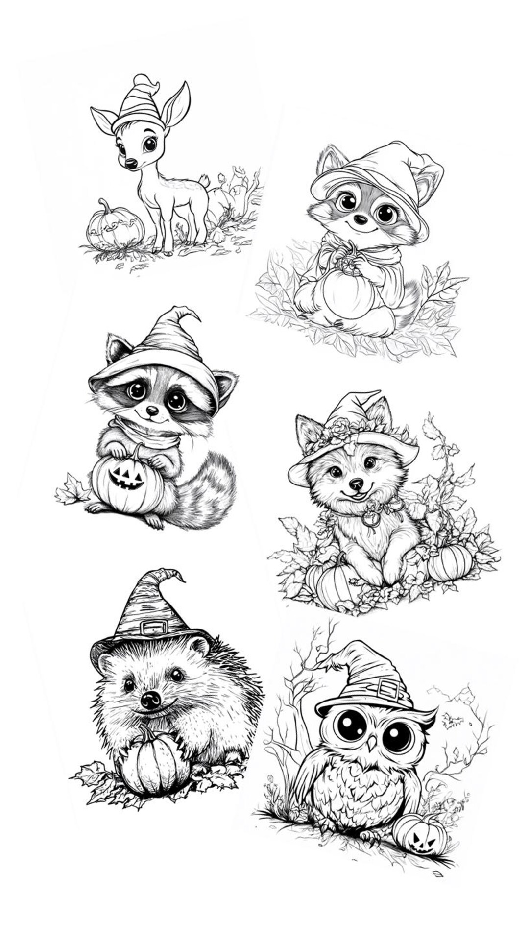 Halloween Forest Animals Coloring Pages 2024 to Print Yourself, Part 5 ...