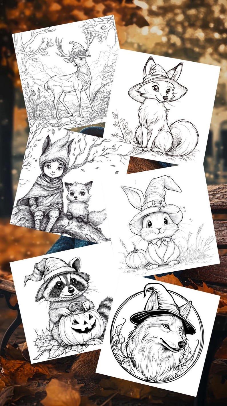 Halloween Forest Animals Coloring Pages 2024 to Print Yourself, Part 2 ...