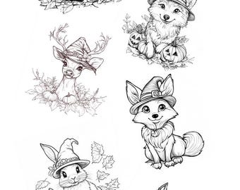 Halloween Forest Animals Coloring Pages 2024 to Print Yourself, Part 2 ...