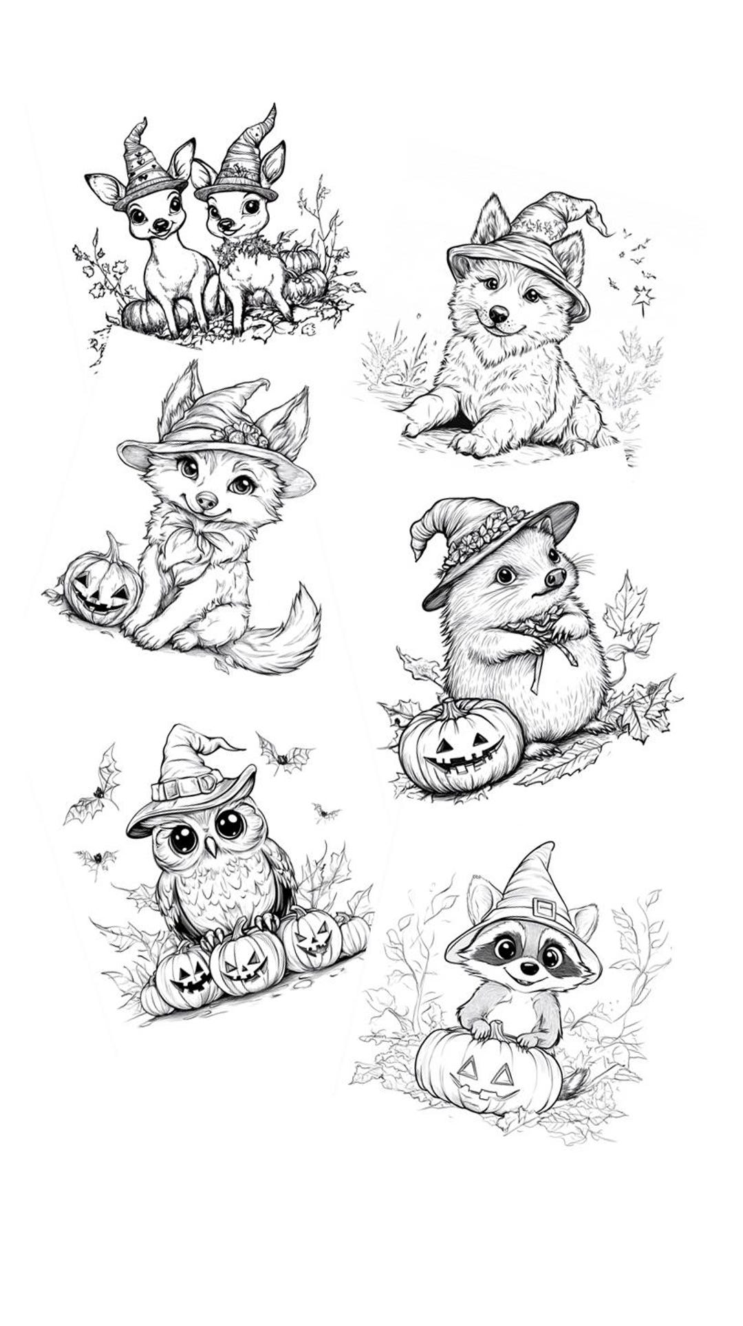Halloween Forest Animals Coloring Pages 2024 to Print Yourself, Part 6 ...