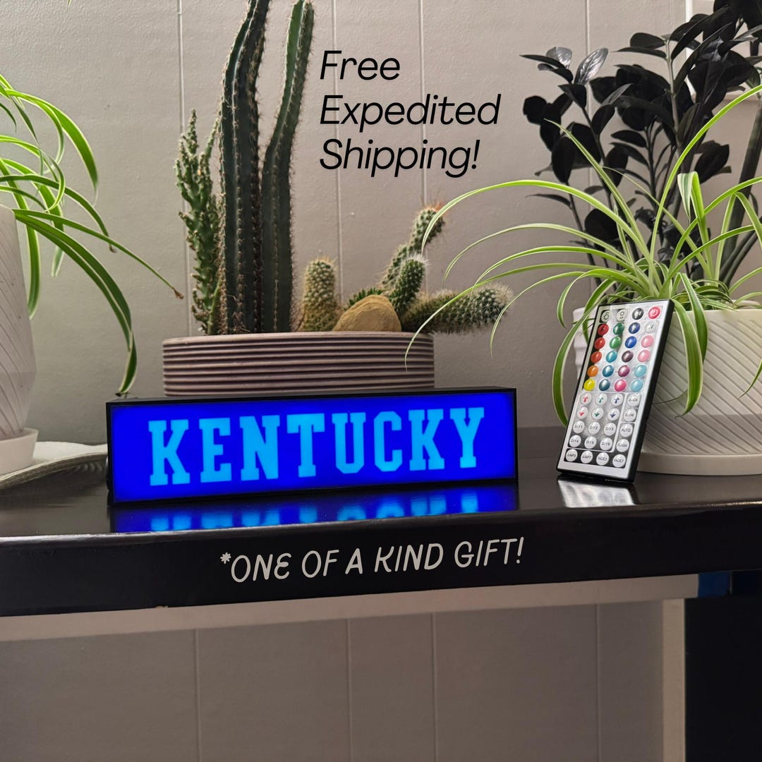 Kentucky LED Sign – UK Wildcats Light – College Fan Décor – Custom LED ...