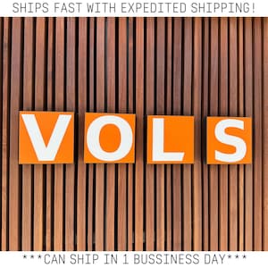 Tennessee VOLS Stadium Letters – Big Orange Wall Art for Game Room, Man ...