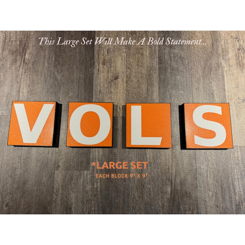 Tennessee Volunteers VOLS Letters (dorm Room, Man Cave, Bar Room ...
