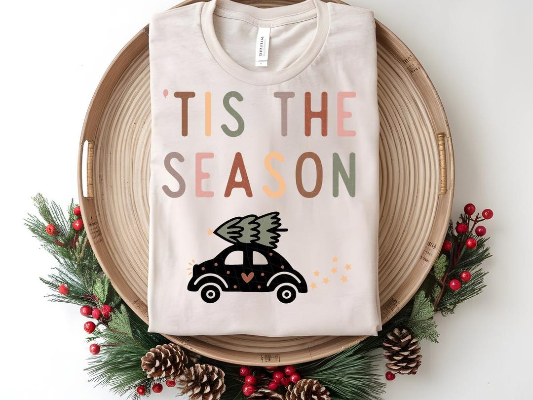 Tis the Season SVG | Festive Tree Farm SVG Design for Holiday Crafts, T ...