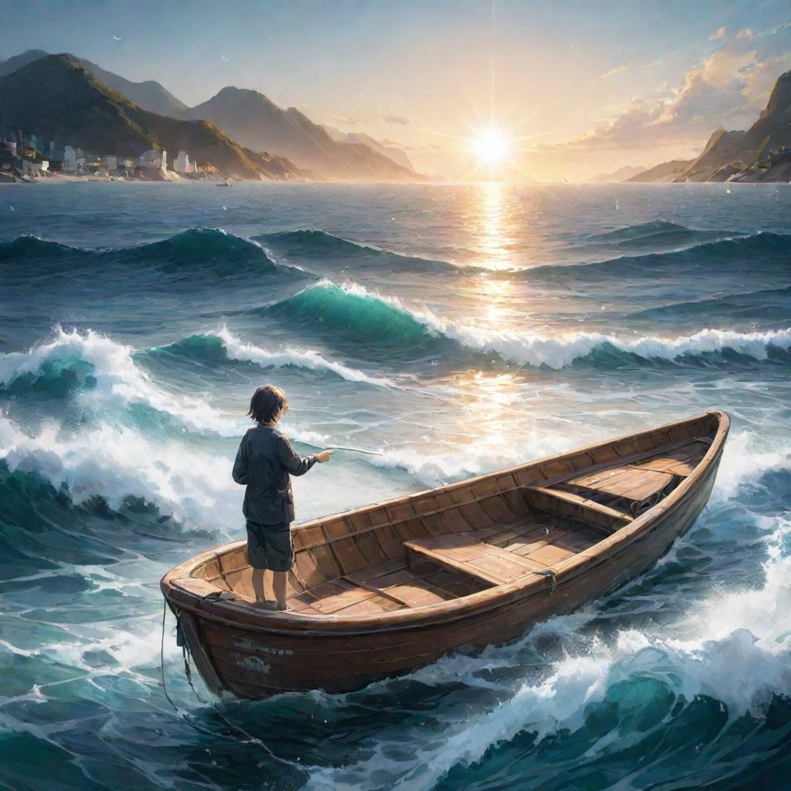 Anime Boat Fishing Scenes 32 PNG Printable Digital Design Bundle Custom ...