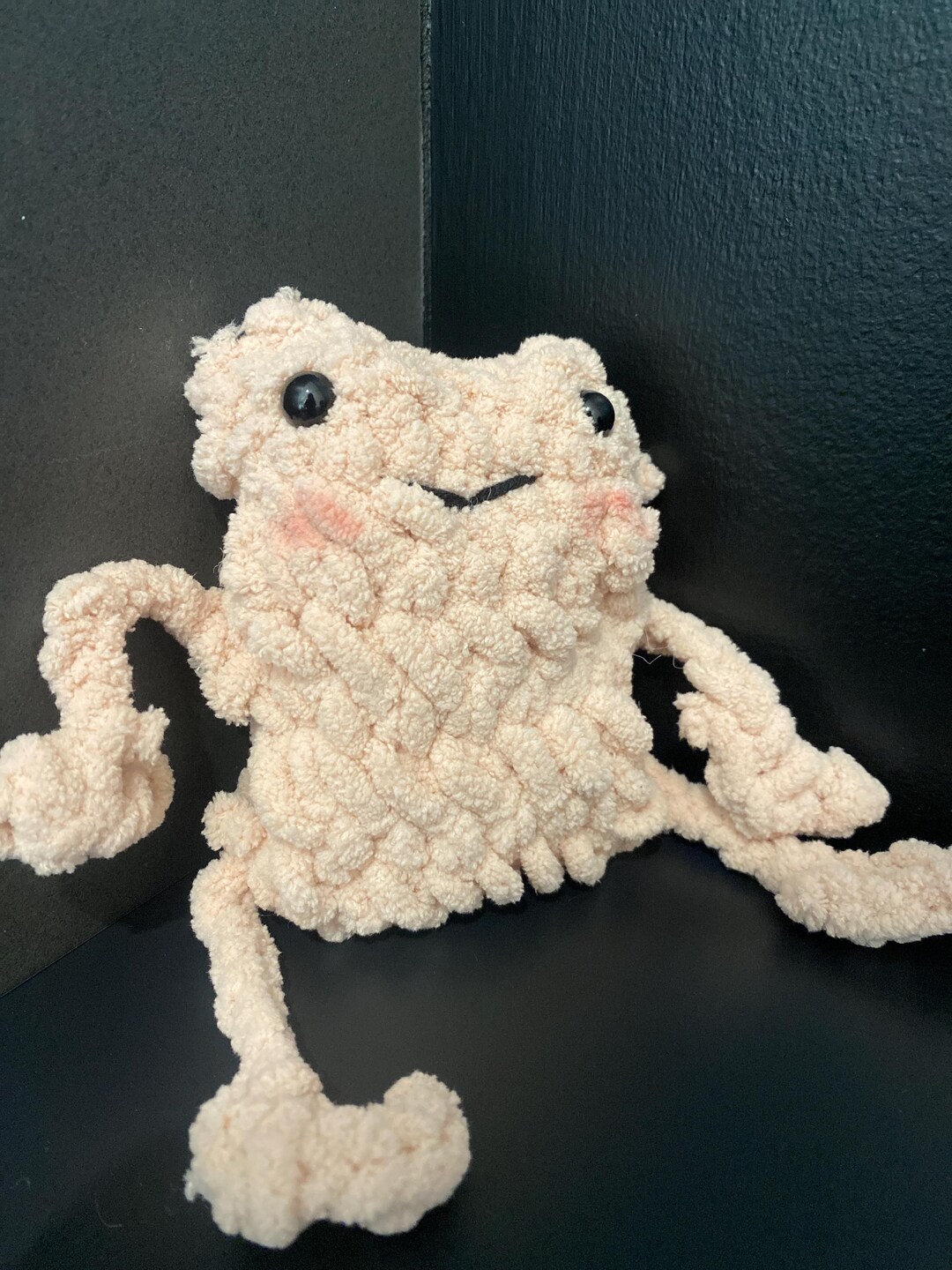 Cute Pink Crocheted Leggy Frogs - Etsy