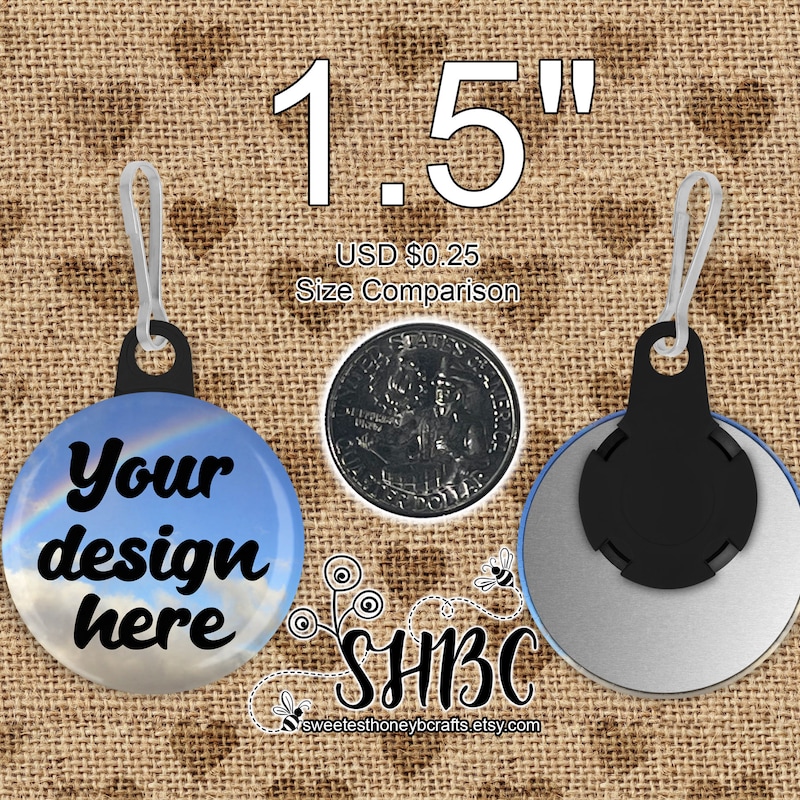 Button Zipper Pull - Etsy