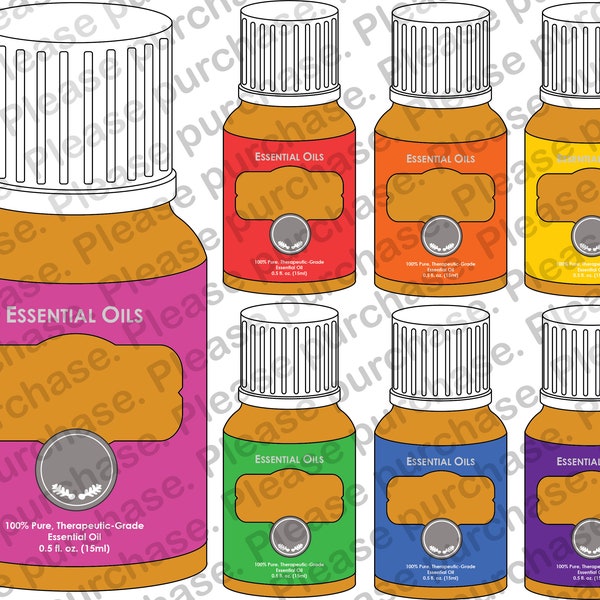 Essential Oil Clipart - Etsy