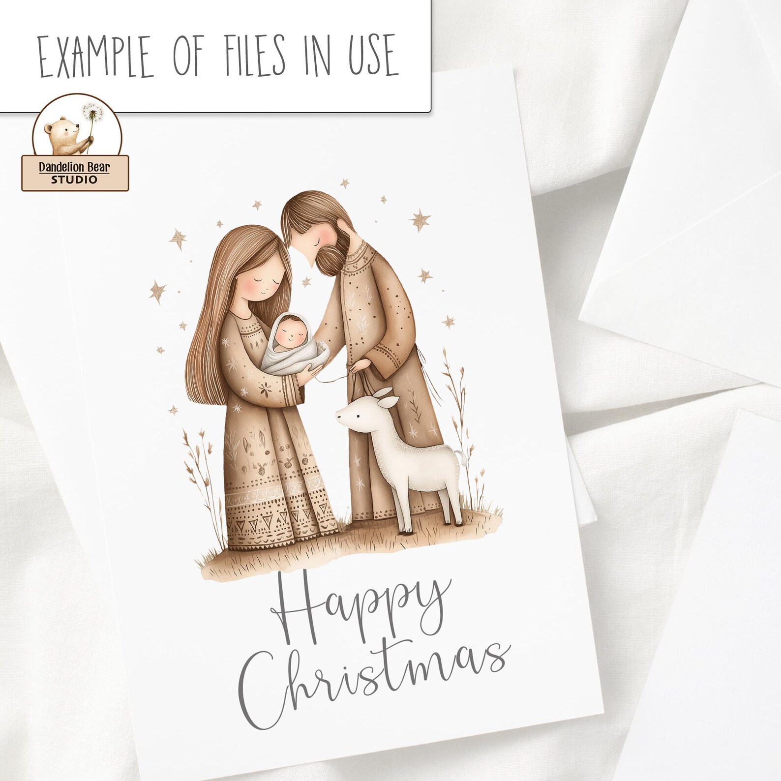 Watercolor Nativity Scene PNG | Christian Christmas Clipart (digital ...