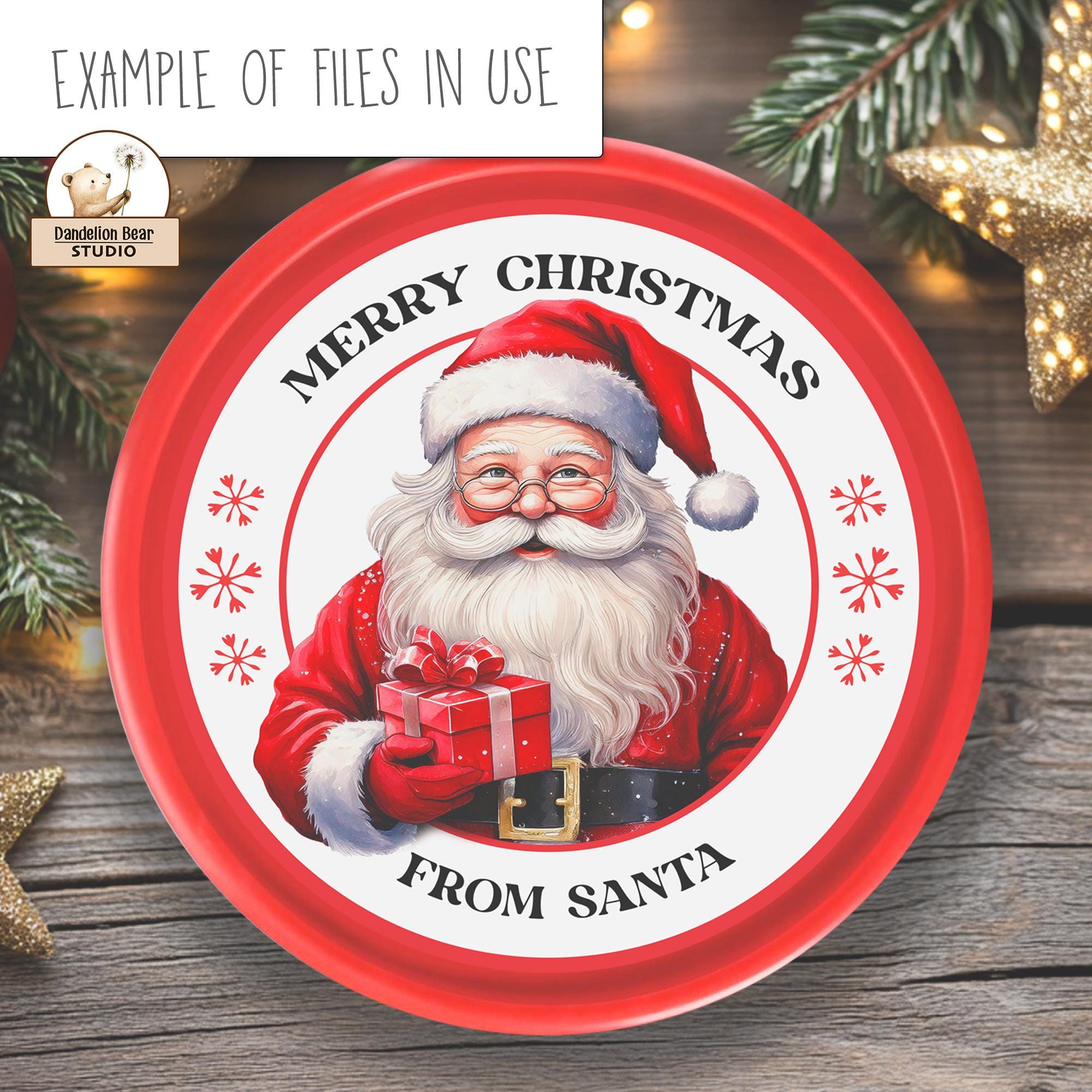 Santa Christmas Sublimation Design Download Set of 2 | Chocolate Tub ...
