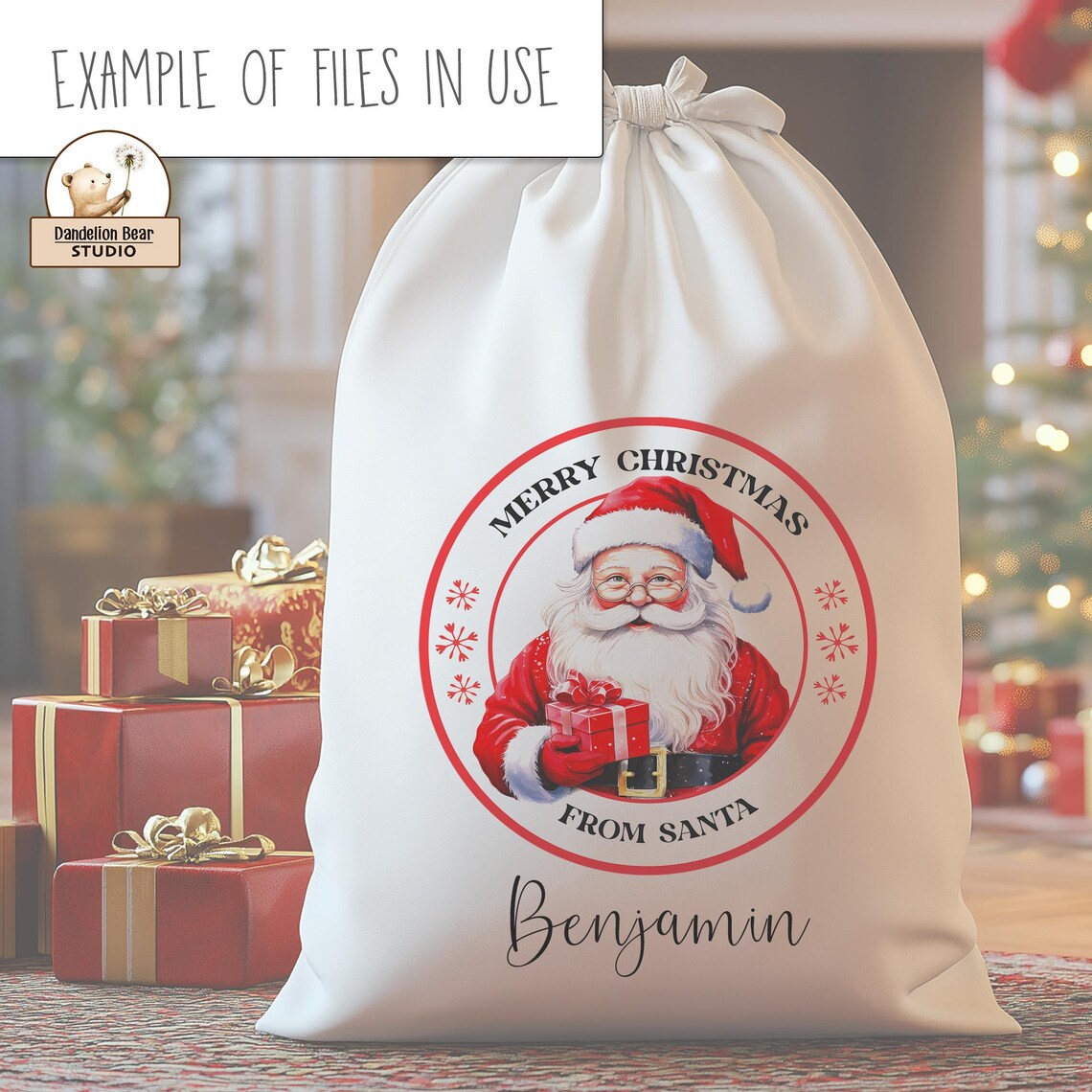 Santa Christmas Sublimation Design Download Set of 2 | Chocolate Tub ...