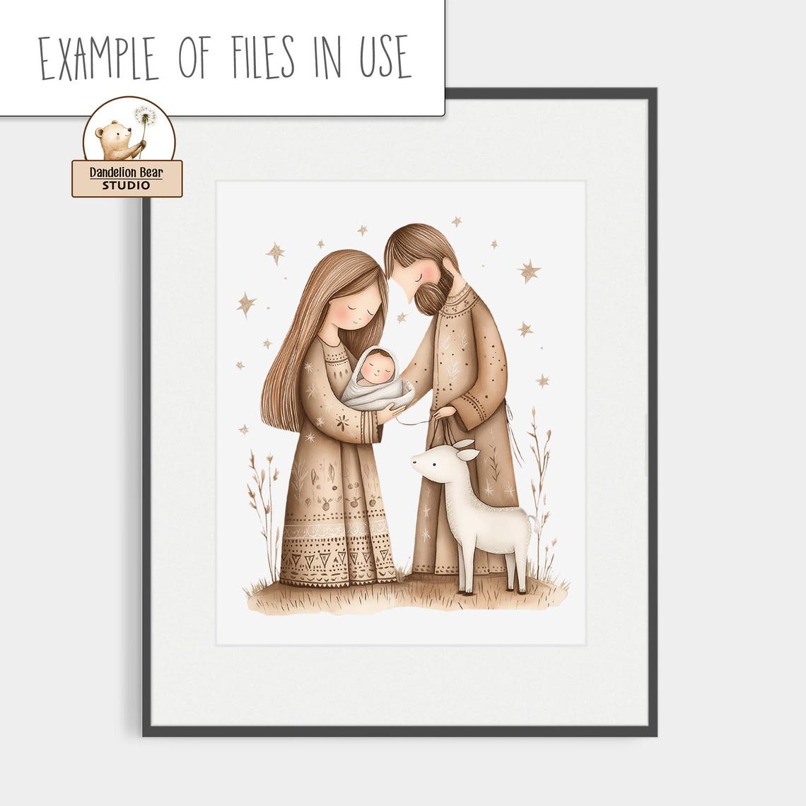 Watercolor Nativity Scene PNG | Christian Christmas Clipart (digital ...
