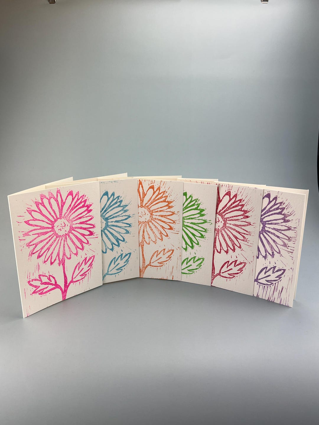 Daisy Stamped Greeting 6 Card Bundle - Etsy