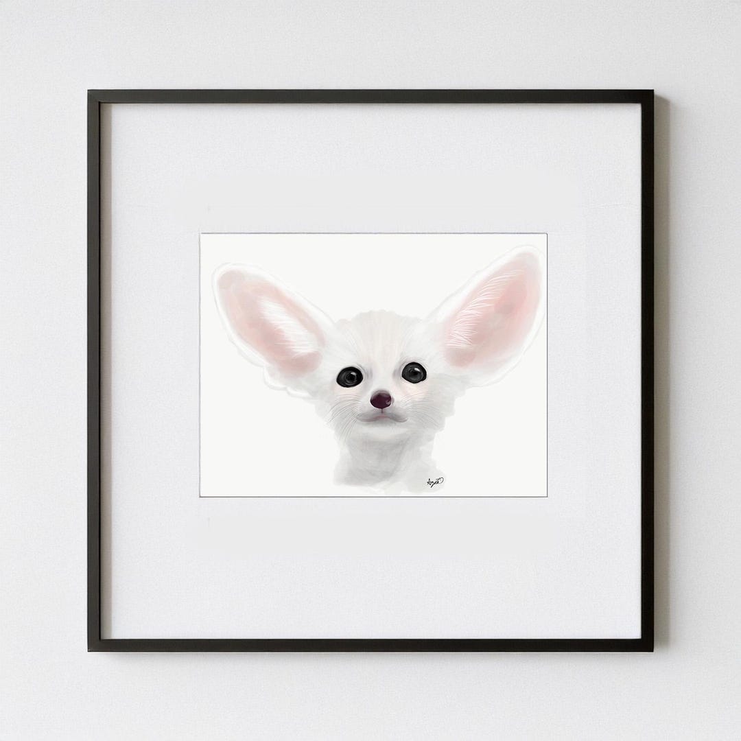 Original Art Glicee Print Fennec Fox Unframed Wall Art Kids Room Decor ...