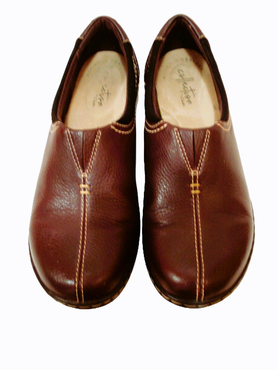 Clarks Leather Slip-on Shoes - Chocolate Brown, Comfort Loafers - Etsy