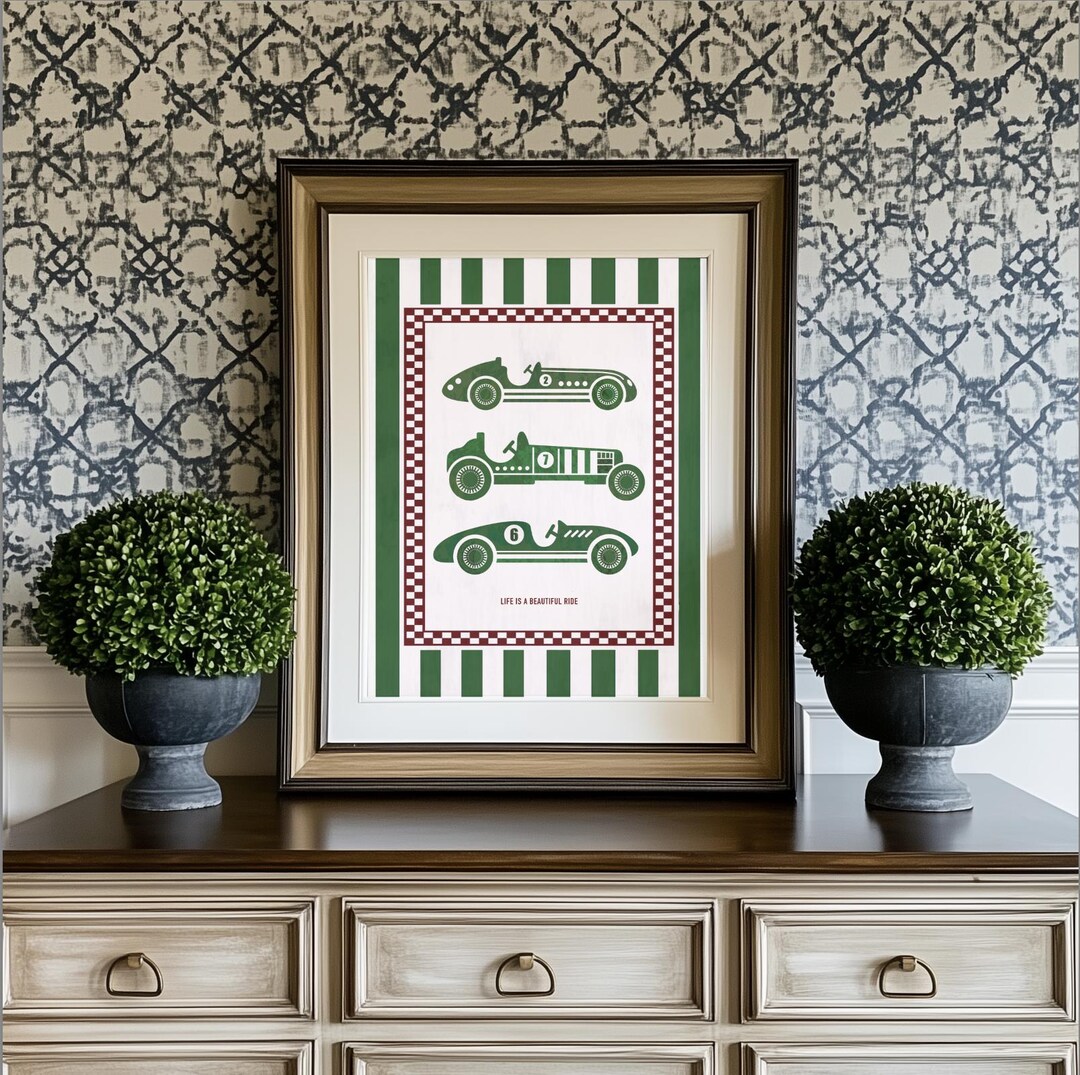 Vintage Car Art Print Formula 1 Fan Art F1 Racing Poster Motorsport ...