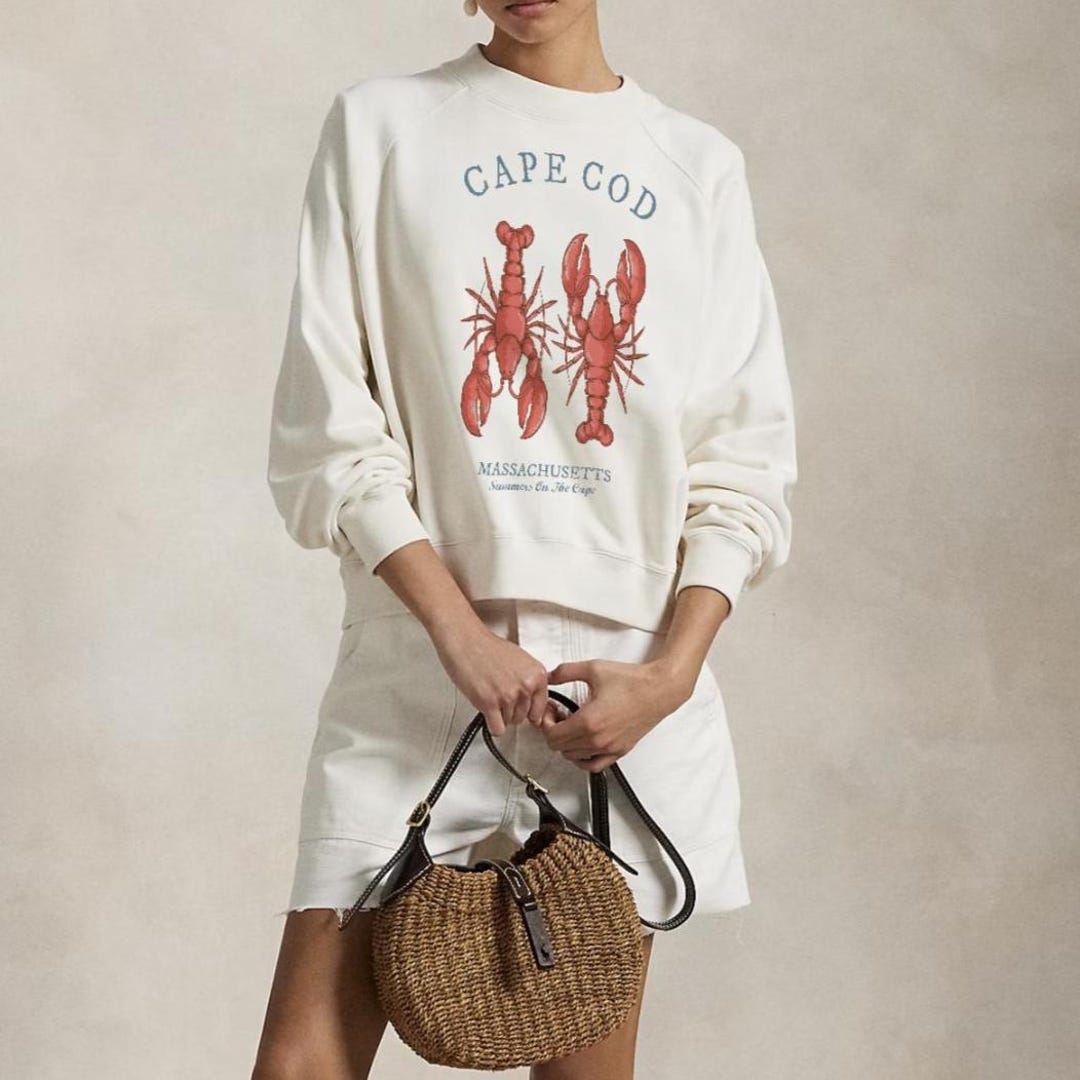 Lobster Sweater Lightweight Cape Cod Sweatshirt Summer Beach Sweater ...