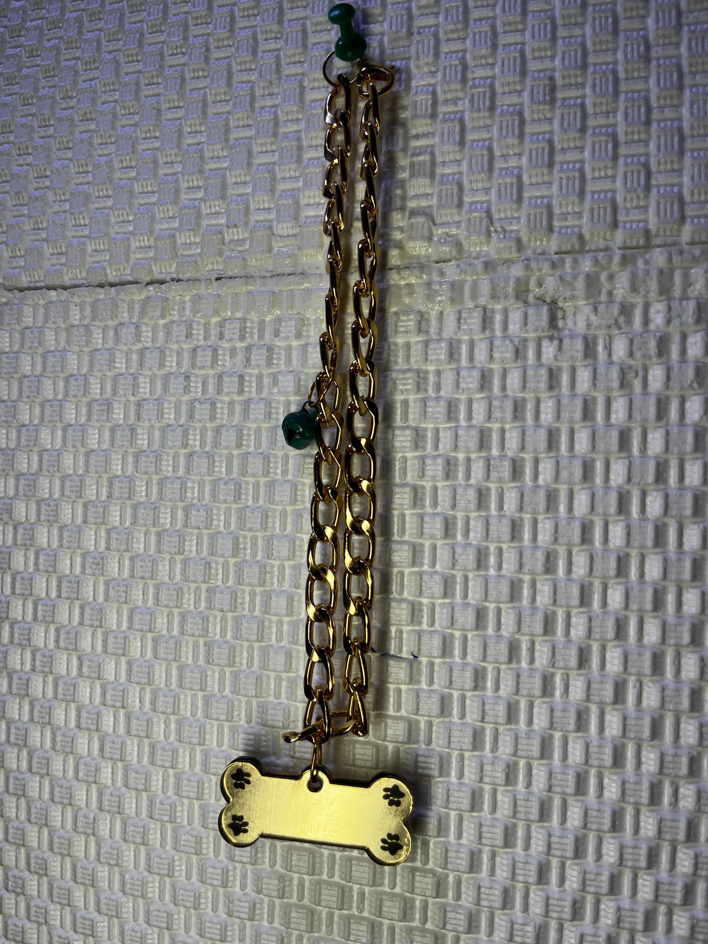 Personalized Cuban Link Cat Necklace, Cat Leash , Chain Leash ...