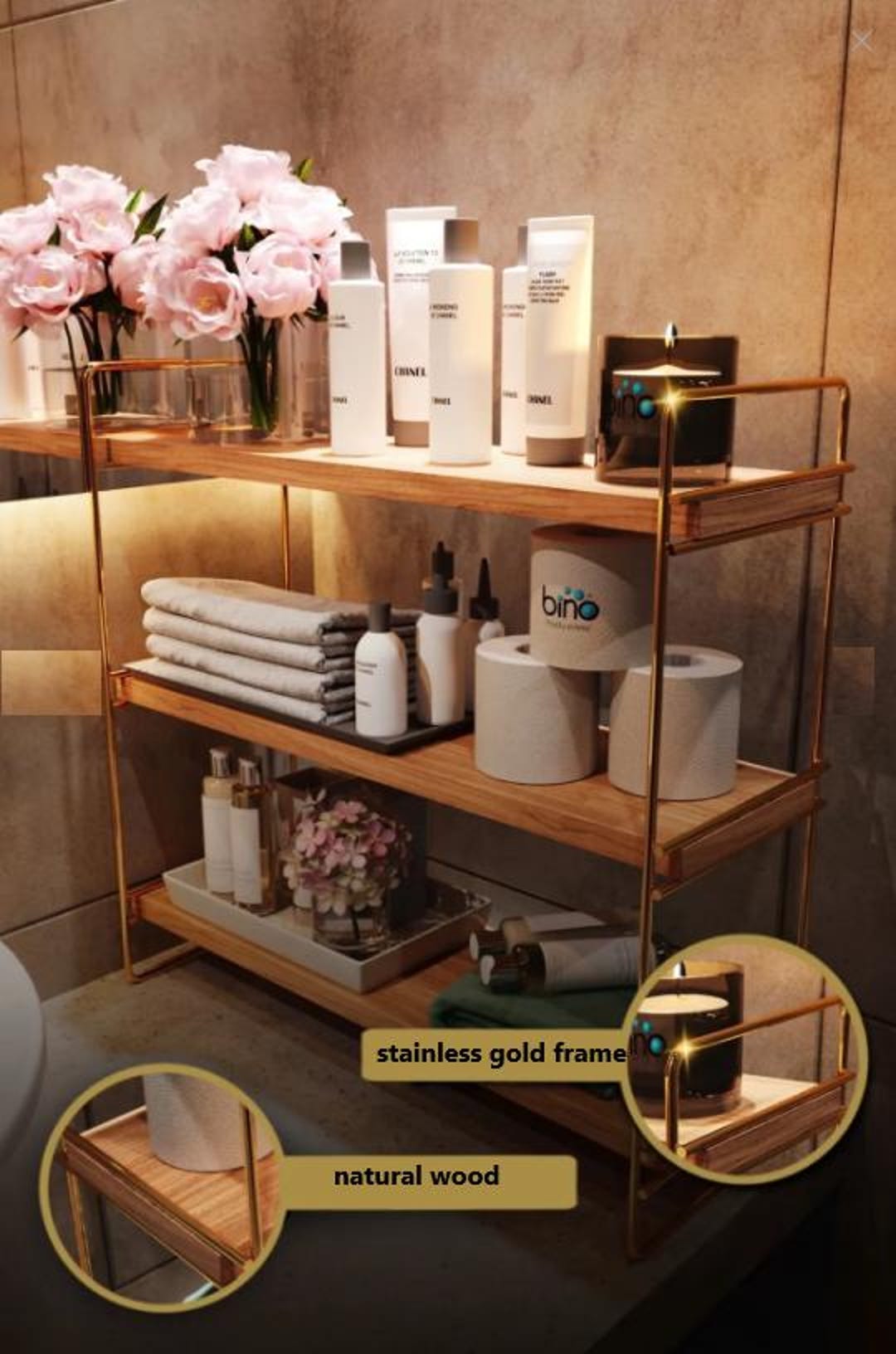 Handmade Bathroom Organizer Storage Basket Farmhouse Bathroom Decor ...