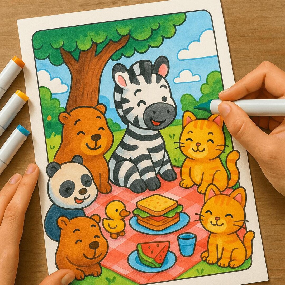 Kids Coloring Book | Printable Animal Story Ages 3-6 | Interactive ...
