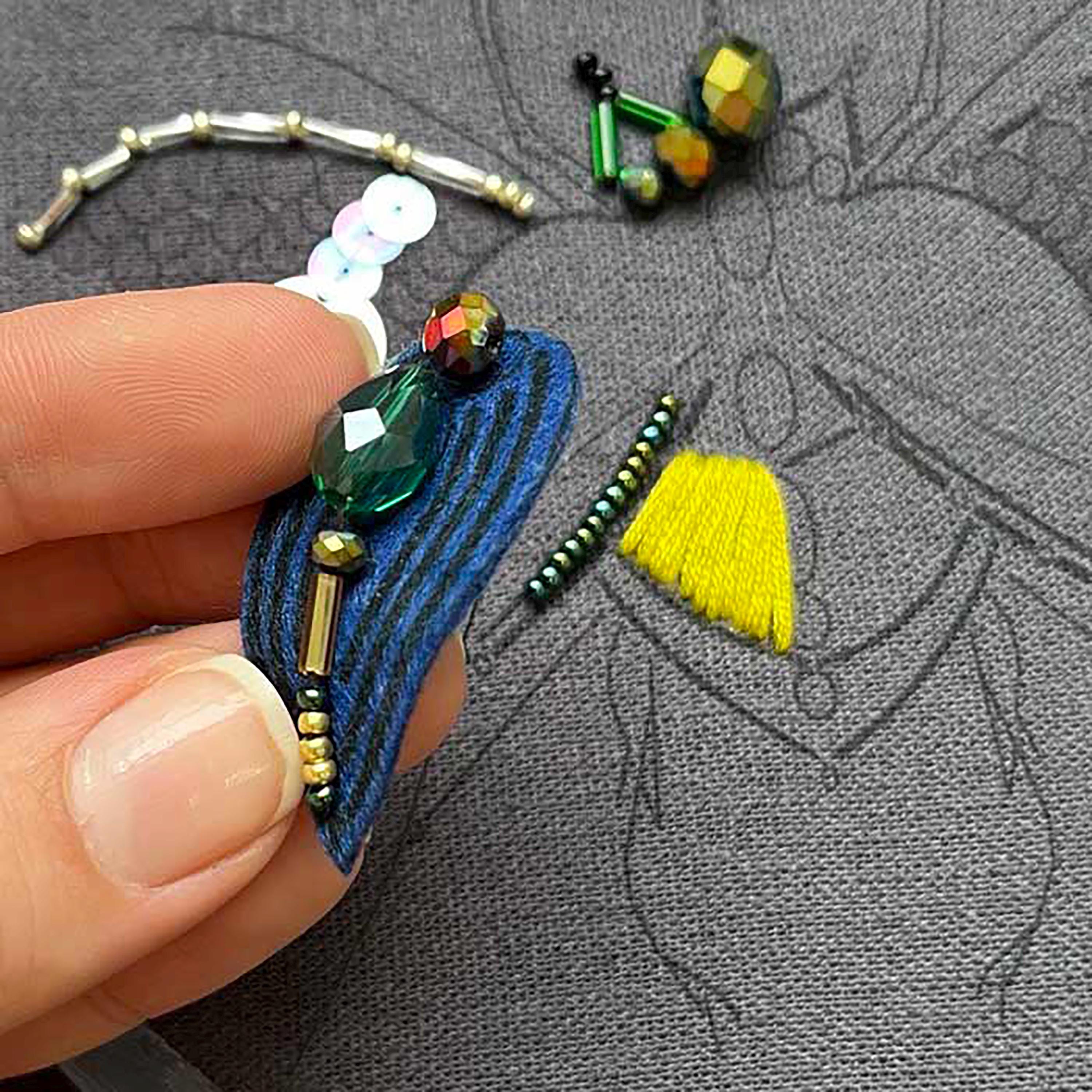 Bead Embroidery Scarab, DIY Beaded Insect, Bug Needlepoint, Craft Kit ...