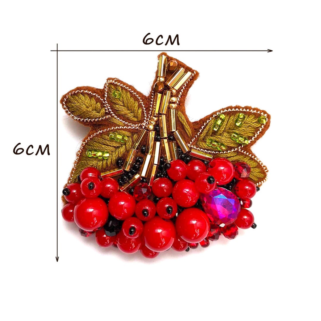 Bead Embroidery Kit - Rowan Brooch, DIY Jewelry Making, DIY Craft Kit ...