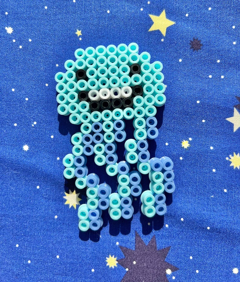 Blue Jellyfish Perler Bead Art - Etsy