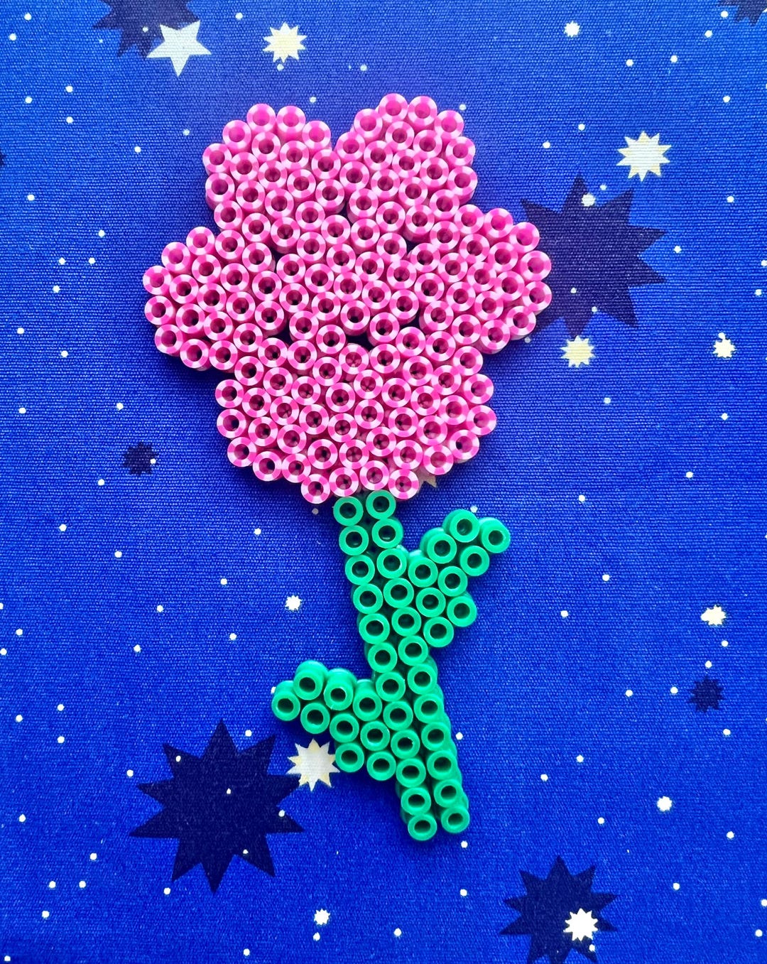 Pink Flower Perler Bead Art - Etsy