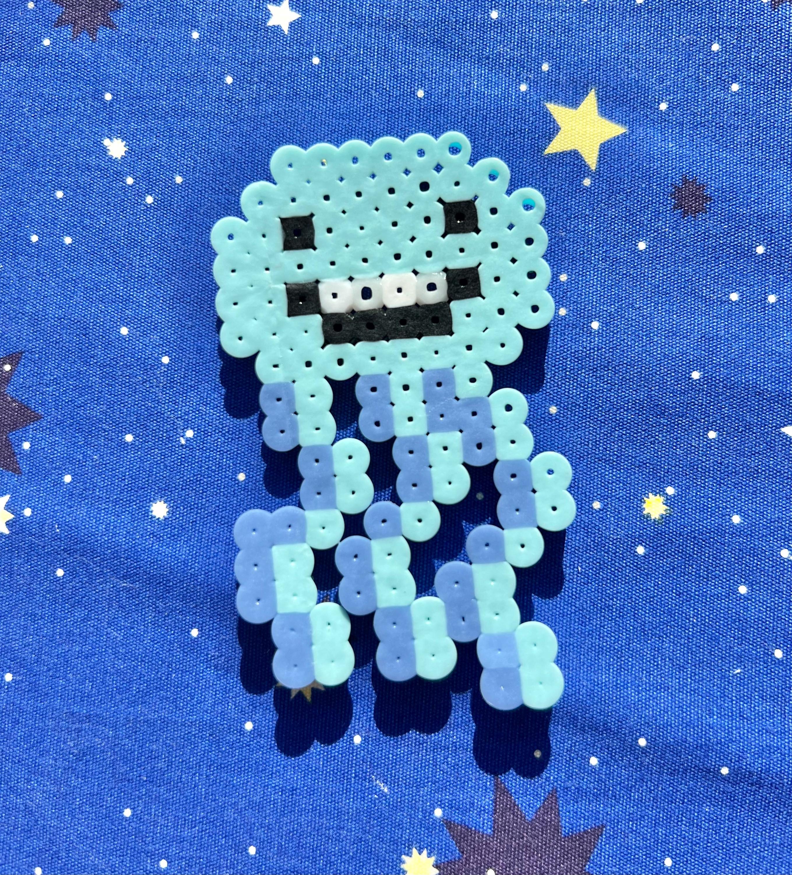 Blue Jellyfish Perler Bead Art - Etsy