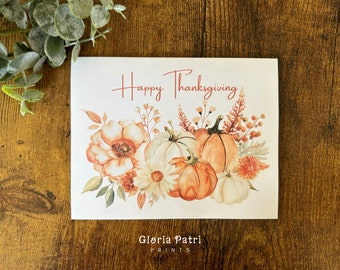 Printable Thanksgiving Card, Happy Thanksgiving Card, Fall Greeting ...