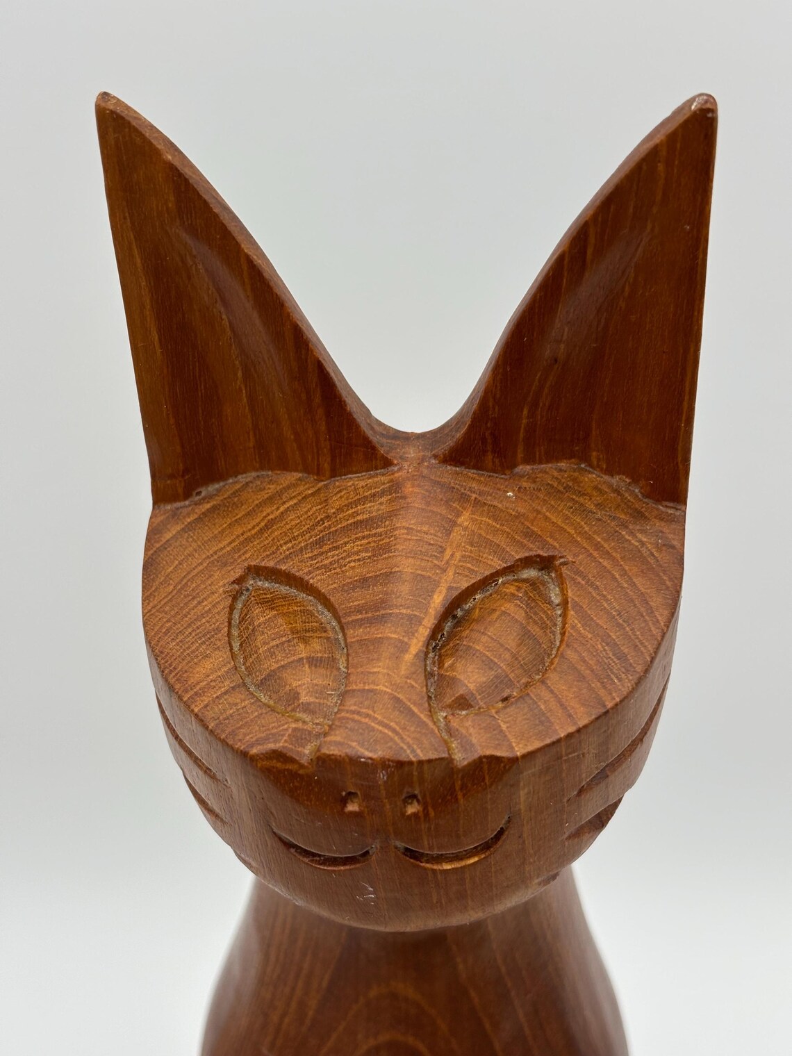Mid Century Teak Siamese Cat Statue - Etsy