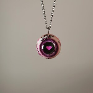 Handmade Resin Eyeball Jewelry, Doodle Eyeball Cute Necklaces, Gothic ...