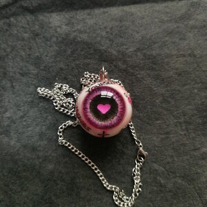 Handmade Resin Eyeball Jewelry, Doodle Eyeball Cute Necklaces, Gothic ...