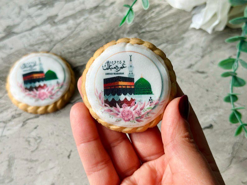 Umrah Mubarak Cookie Gift Box | Personalized Islamic Cookies | Hajj ...