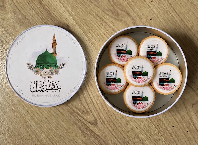Umrah Mubarak Cookie Gift Box | Personalized Islamic Cookies | Hajj ...