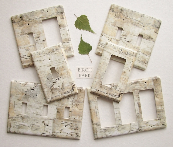 Birch Bark Print Light Switch Covers - Etsy