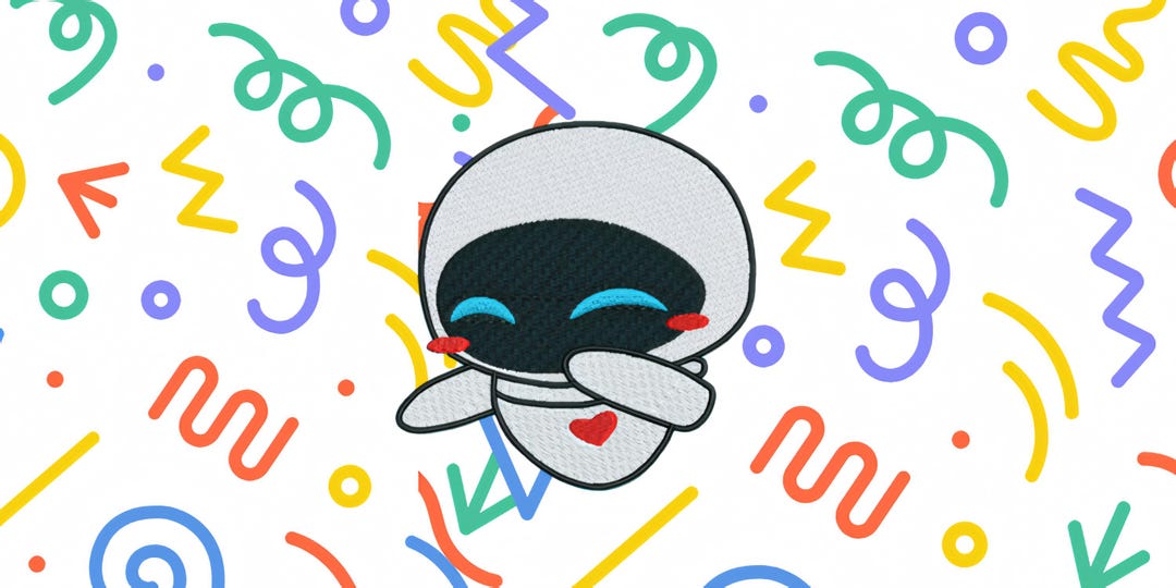 Eve Wall-e Embroidery Design - Instant Download - PES DST EXP Vp3 Hus ...