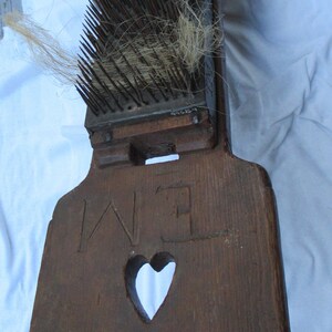 Signed 1739 Flax Hemp Linen Plant Fiber Northeast USA Carder Comb ...