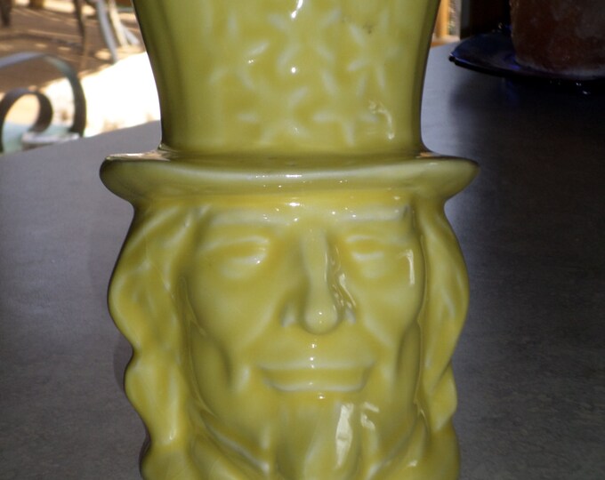 Mccoy Pottery Uncle Sam Planter Patriotic Head Vase in Yellow - Etsy